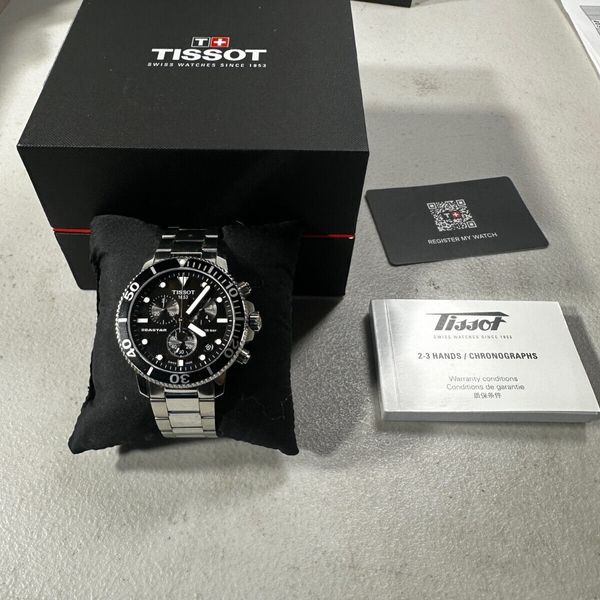 Tissot Seastar 1000 Chronograph Black Dial Men's Watch T120.417.11.051 ...