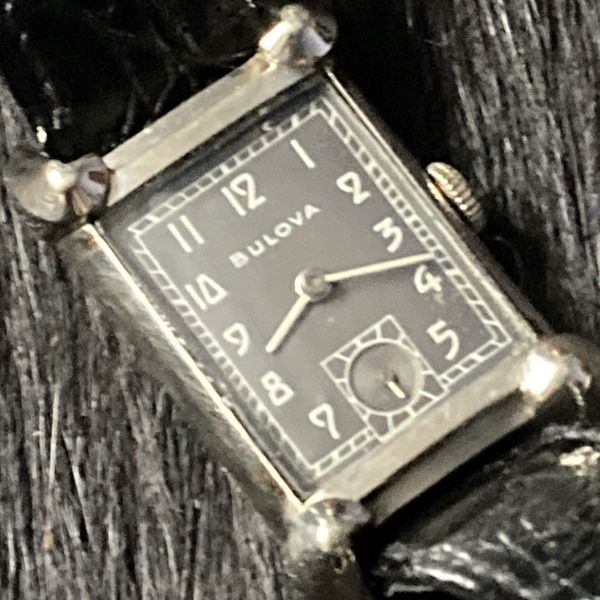 Vintage 1940s Bulova Excellency Tank/Dress Watch W/Gold Filled Case ...