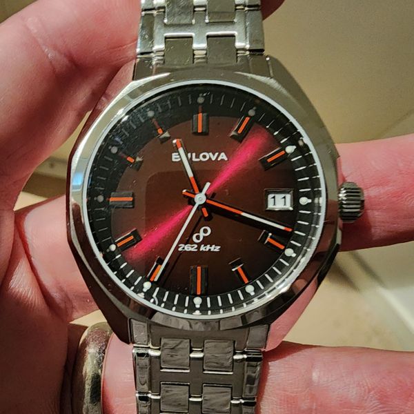 SOLD - Bulova Jet Star Precisionist Sapphire Crystal Red Dial 262kHz ...