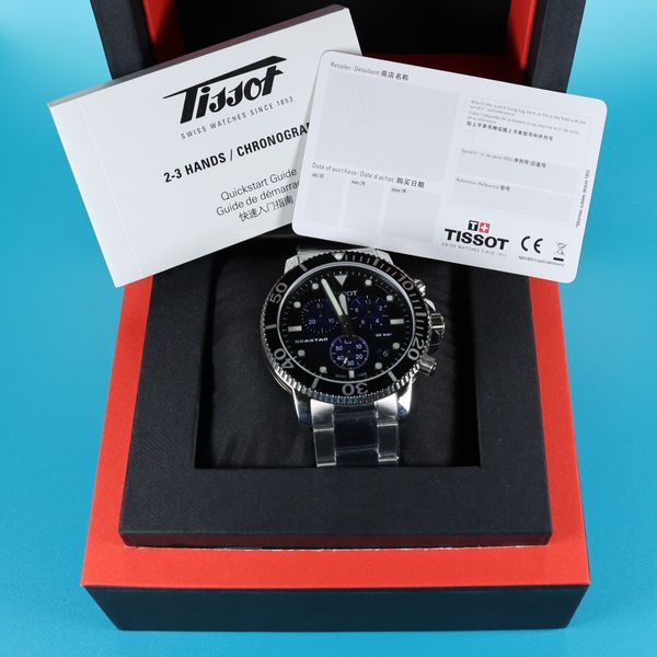 ð µTissot Seastar 1000 Blue Watch - T120.417.11.041.00 - NIB - Ships ...