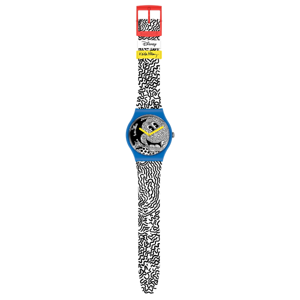 Swatch X Disney X Keith Haring Eclectic Mickey Mouse Limited Watch New ...