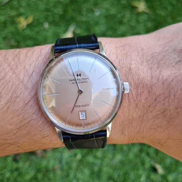 For sale Hamilton hodinkee intramatic 38mm copper/salmon | WatchCharts ...