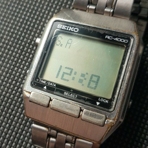 Vintage Seiko RC-4000 S521-4010 PC Datagraph Computer Japan Digital ...