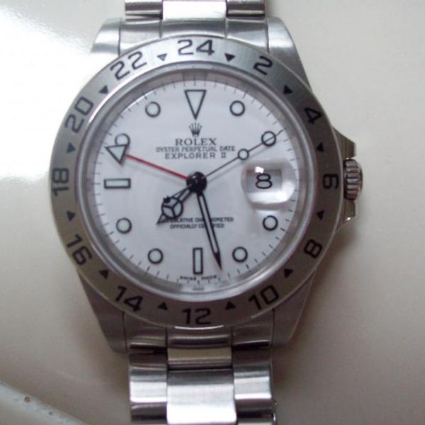 FSOT Rolex White Face Explorer II | WatchCharts Marketplace