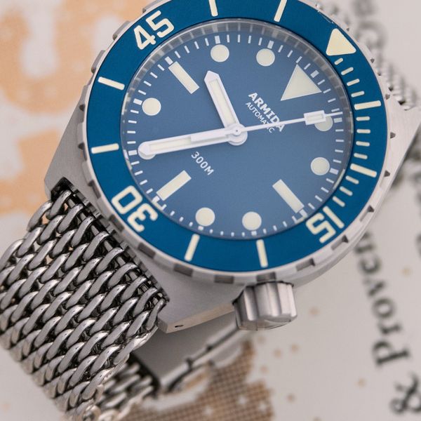 FS: Armida A1, 42mm, matte blue dial, mesh bracelet | WatchCharts ...