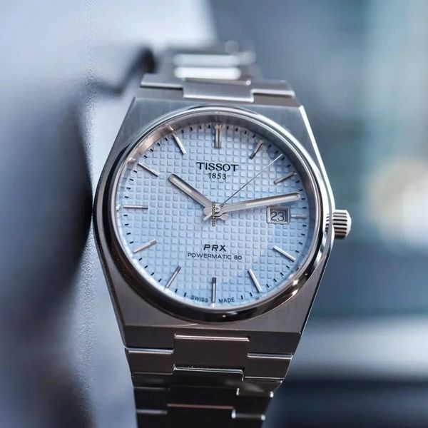 NEW TISSOT T1374071135100 PRX AUTOMATIC 40MM ICE BLUE DIAL T137.407.11 ...