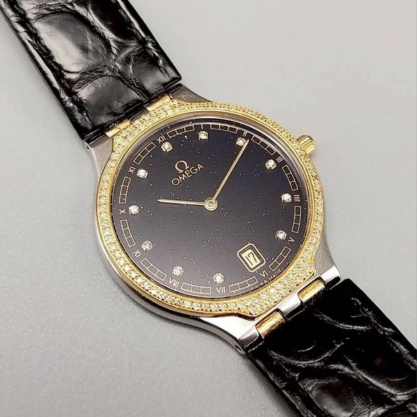 Omega De Ville Symbol Aventurine Stardust Sapphire Dial Diamond Bezel ...