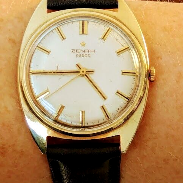 Gents 1973 Swiss 9ct Gold Zenith 28800 Cal 2562 Watch Serviced ...