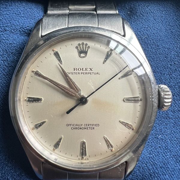 Rare Vintage ROLEX 6106 Oyster Perpetual Bubble Back Watch w/ Original ...