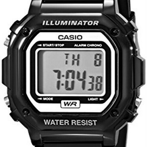 Casio F108WHC-1A, Digital Chronograph Watch, Black Resin, Alarm, 7 Year ...