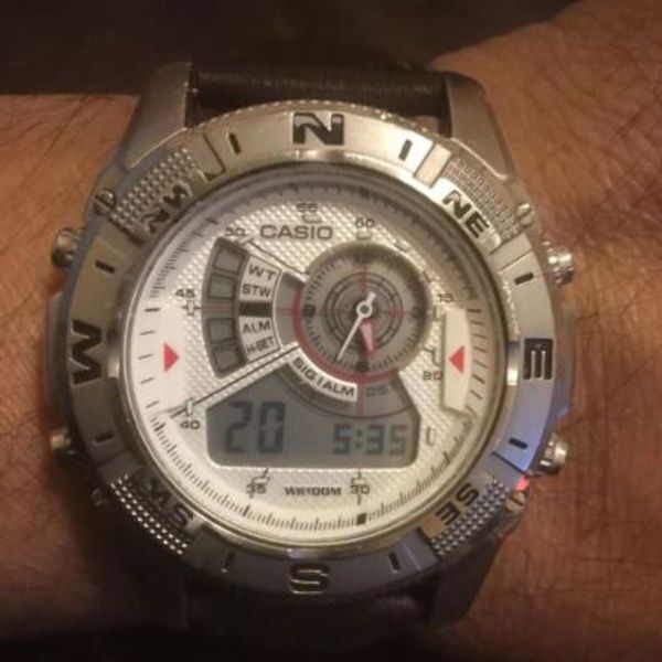 Casio 5079 AMW -709 Dual Time Alarm Chrono Japan Mov’T Cased In China ...