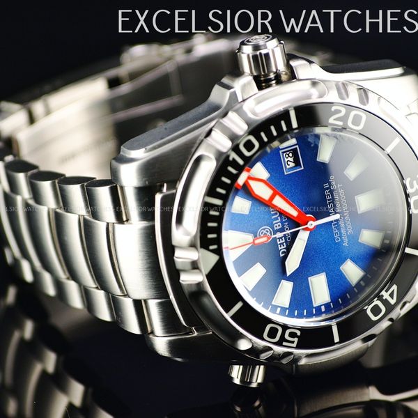 Rare Deep Blue Depthmaster 3000m Automatic Blue Dial SS Watch - LE ...