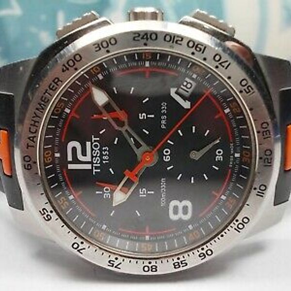 TISSOT 1853 T-SPORT PRS330 CHRONOGRAPH DATE STEEL QUARTZ MEN'S WATCH ...