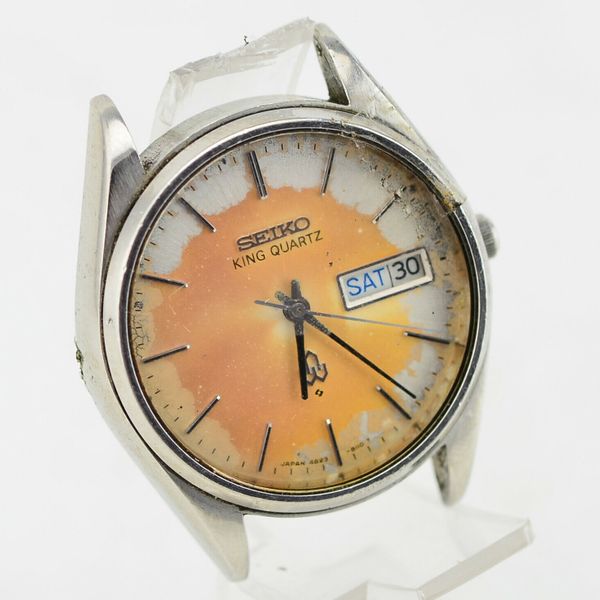 L840 Vintage Seiko King Quartz DayDate JDM Patina Watch JAPAN 4823-8110 ...