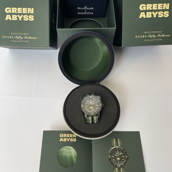 Blancpain X Swatch SCUBA FIFTY FATHOMS GREEN ABYSS - BRAND NEW ...