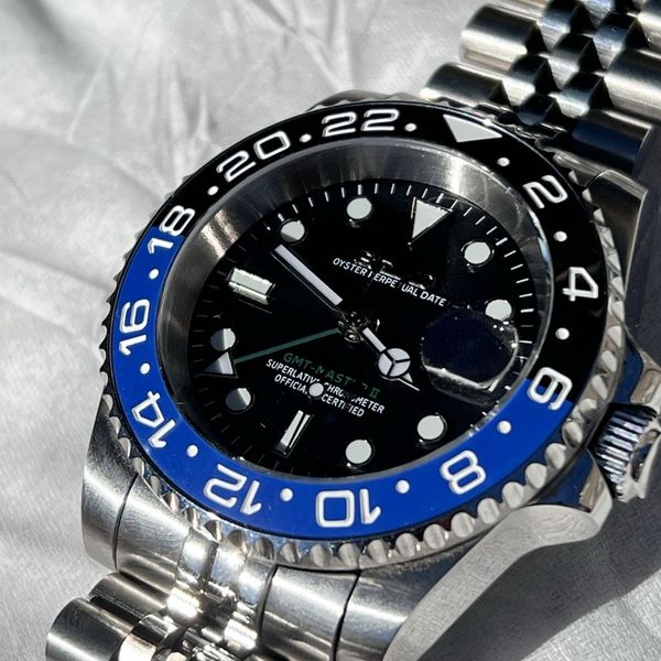 Seiko MOD GMT BATMAN Mod Automatic Watch Custom NH35 Movement ...