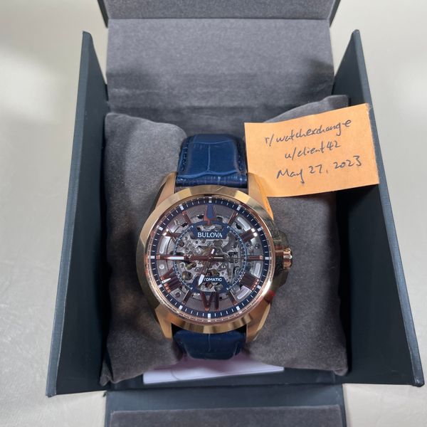[WTS] Bulova Sutton 97A161 Automatic Skeleton Blue Dial - $250 ...
