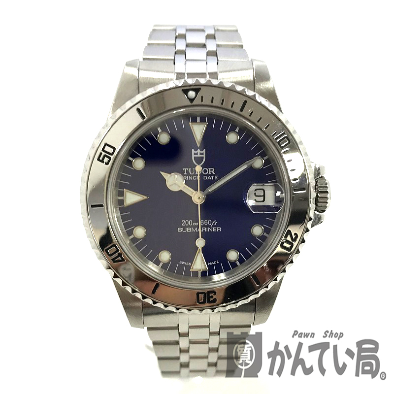 U [Used] [TUDOR] [Tudor] Prince Date Submariner 75190 No. H Blue Dial ...