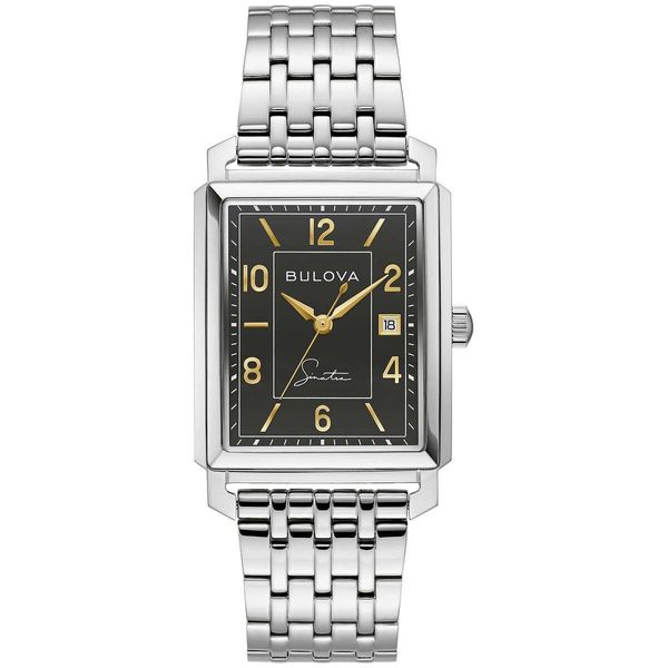 Bulova Frank Sinatra Tank Stainless Steel Quartz Men's Watch 96B399 ...