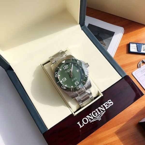 Longines HydroConquest automatic mechanical green dial men's watch L3.781.4.06.6 | WatchCharts ...