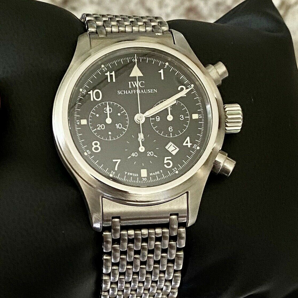 IWC IW3741 Flieger Chronograph (JLC Mechaquartz caliber 631) on ...