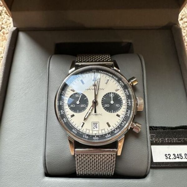 Hamilton American Classic 68 Panda Intra-Matic Auto Chrono H38416711 w ...