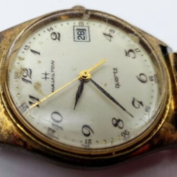 Vintage Hamilton Quartz Watch 905880 Date Speidel Stretch Band Needs ...