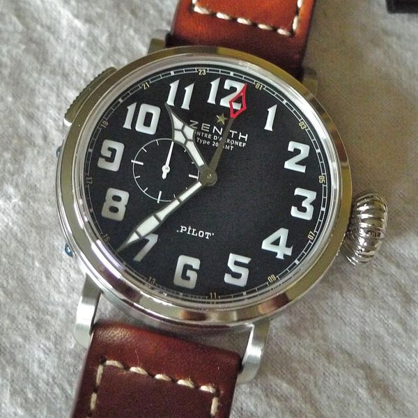 FS: Hard-to-Find LNIB Zenith Pilot Montre d Aeroneuf Type 20 GMT 48mm ...