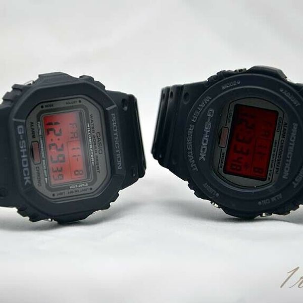 Very Rare Vintage Casio G-Shock DW-5000ML + DW-5700ML Module 1545 Red ...