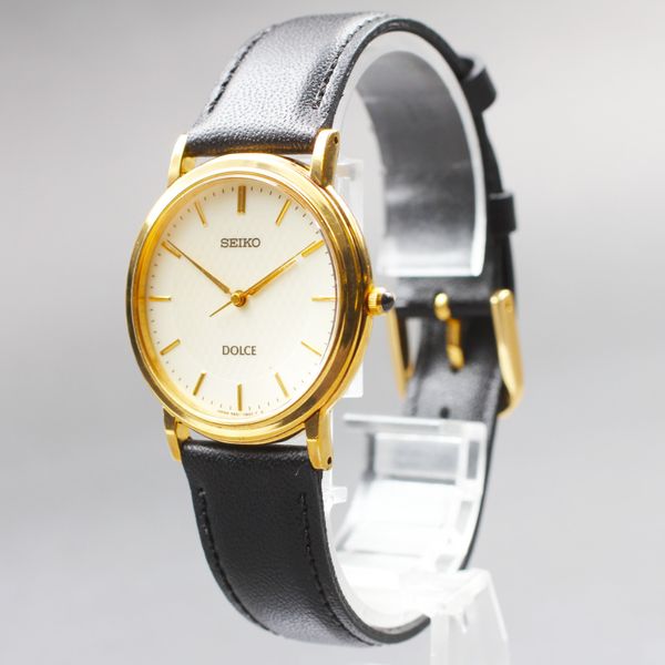 [MINT] Vintage Seiko Dolce 5E61-0A80 Gold Quartz Men's Watch New Leather Band | WatchCharts ...