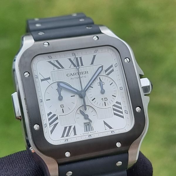 CARTIER SANTOS DE WSSA0017 WSSA WSSA17 WSSA017 CHRONO CHRONOGRAPH ...