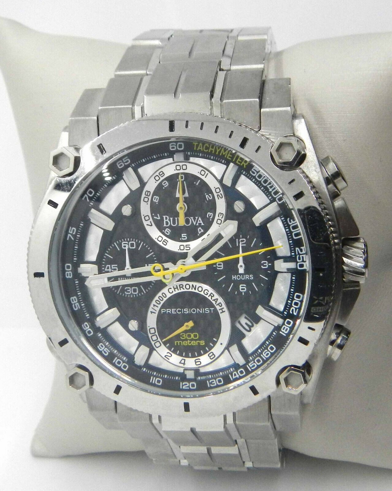 BULOVA PRECISIONIST CHRONOGRAPH BLACK DIAL MEN'S WATCH 96B175 $895.00 ...