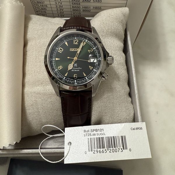 NEW SEIKO PROSPEX SPB121 ALPINIST GREEN DIAL W LEATHER STRAP AUTOMATIC ...