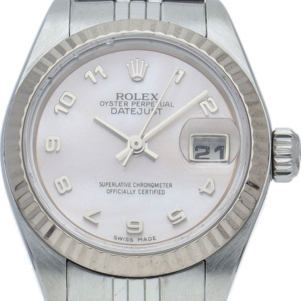 Rolex Datejust shell 79174NA(F) K18WG/SS ladies pink shell dial ...