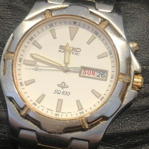 seiko kinetic watch 5m43-0b90, With Box | WatchCharts Marketplace