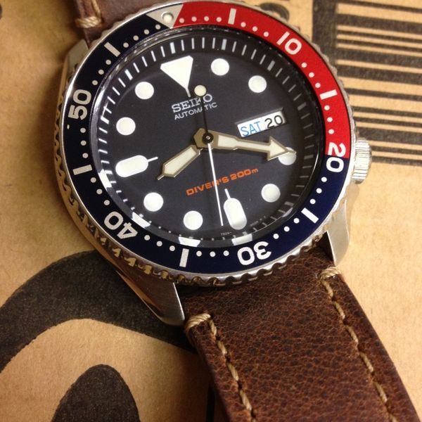 Seiko SKX-009 w/ C&B leather strap | WatchCharts Marketplace