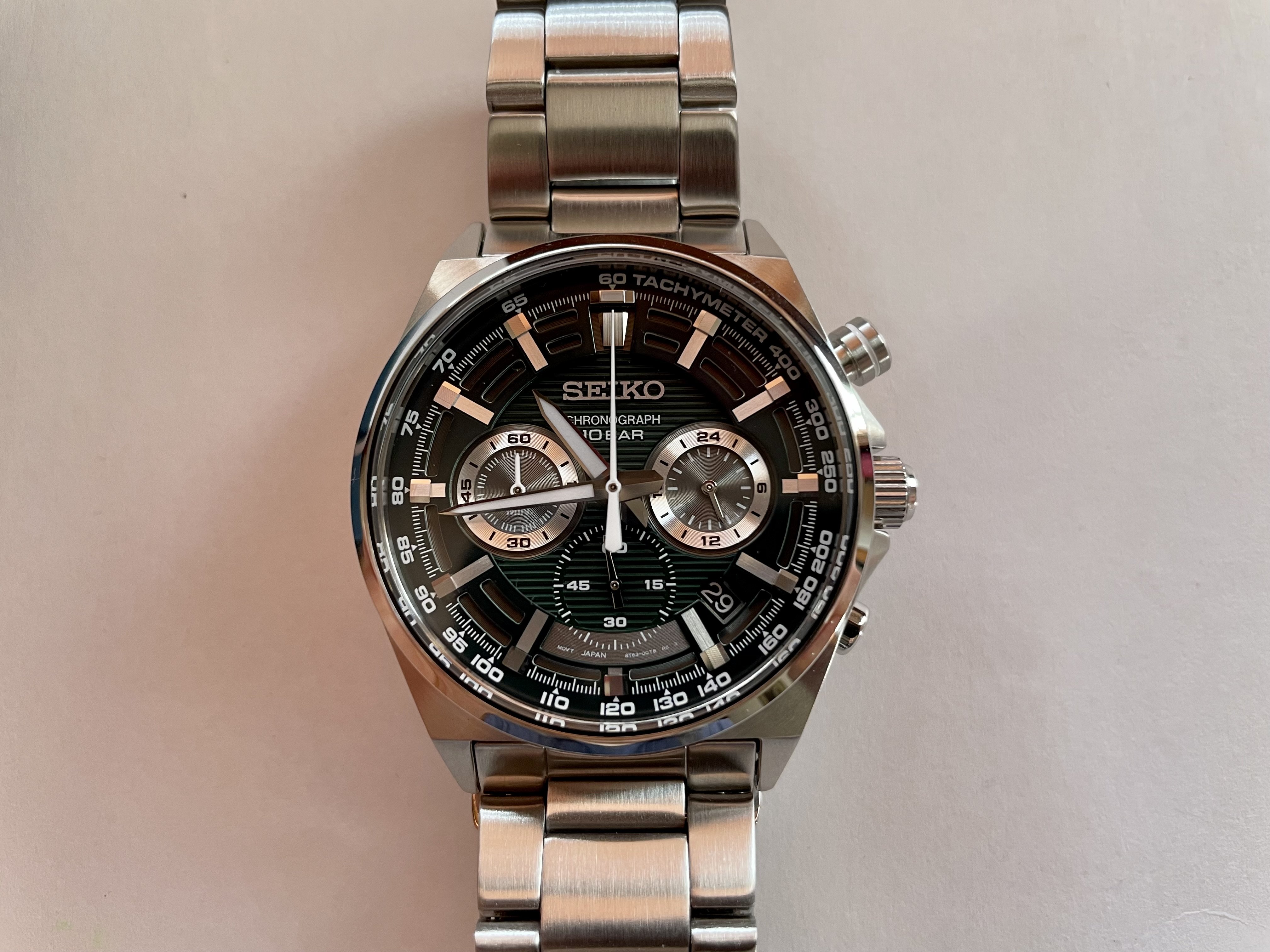 Seiko SSB405 Quartz Chronograph - 41mm, Green Dial | WatchCharts ...