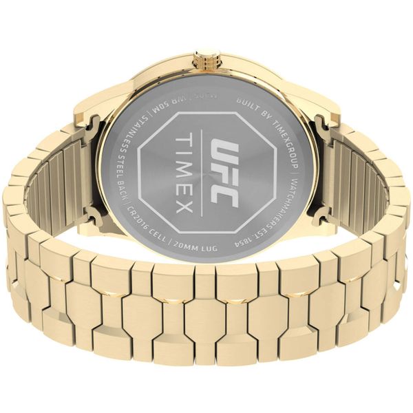 Timex Men's Watch UFC Legend Black Dial Yellow Gold Expansion Bracelet ...