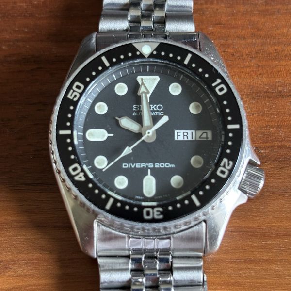 Seiko Diverâ s Automatic Watch SKX013 Black Dial Bezel Bracelet Used ...