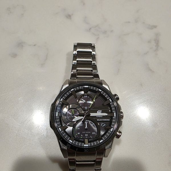 CASIO EDIFICE SOLAR-POWERED CHRONOGRAPH WATCH EQS940DB-1AV ...