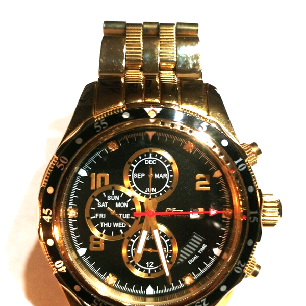 Daniel Steiger 44mm ALPHAGRAPH 18k Gold Fused All Stainless Steel Watch ...