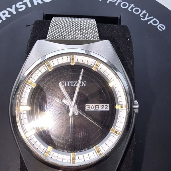 Citizen Crystron 1974 Prototype Gents Solar Quartz Watch Mint ...