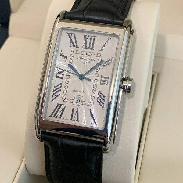 Longines DolceVita Silver Dial Mens Swiss Automatic Leather Watch L5 ...