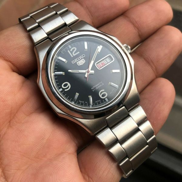 Seiko SNKK59 Black Seikonaut Nautilus Ultra Rare JDM OEM Vintage SS ...