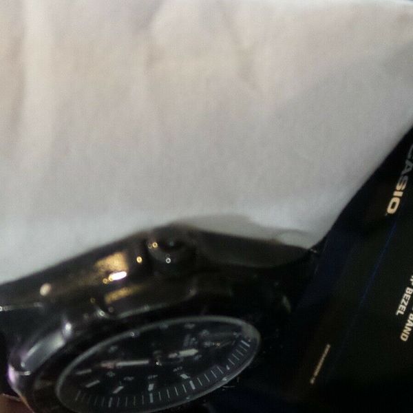 Used CASIO 5153 Mens 100M Tough Solar Black Alarm Chronograph watch ...