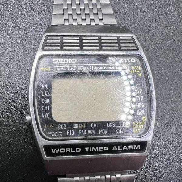 Vintage Seiko A239-5009 World Time Alarm Watch PARTS | WatchCharts ...