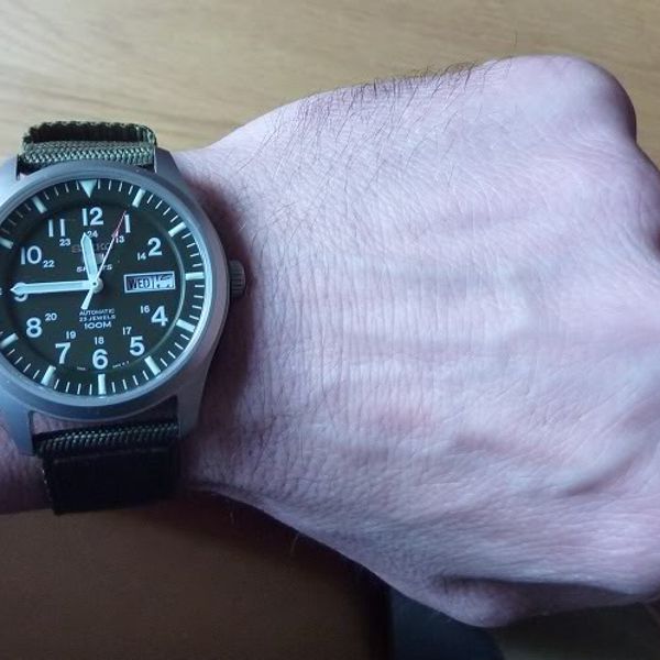 FS Seiko 5 Military Automatic Sports SNZG09K1 UK only | WatchCharts ...