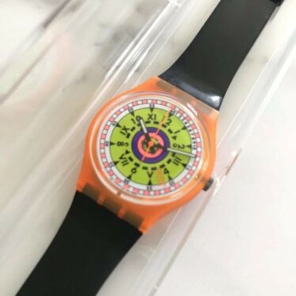 Swatch Watch - Sea Traffic - New In Box - GO101 - 1999 Retro Orange 80 ...