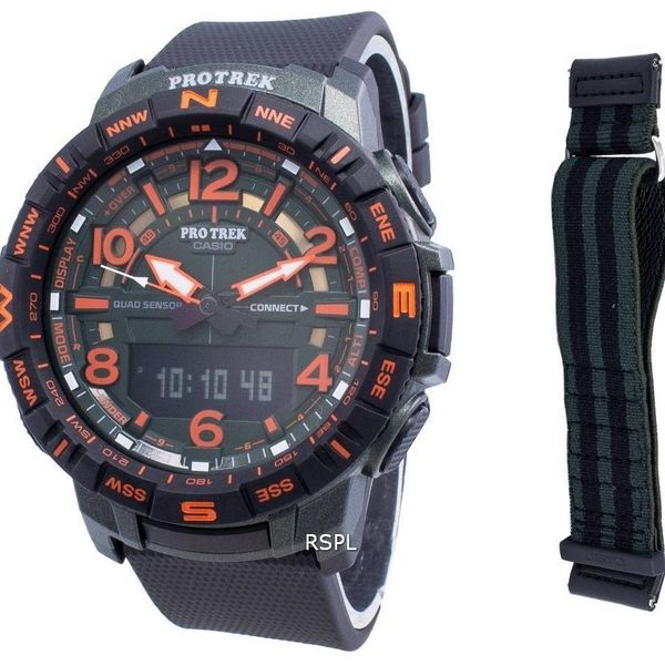 Casio PROTREK Quad Sensor PRT-B50FE-3 Digital Compass Quartz Men's ...