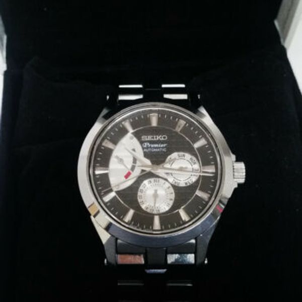 Seiko Premier 6R20-00A2 Mens Automatic Day Date Watch Original Box ...